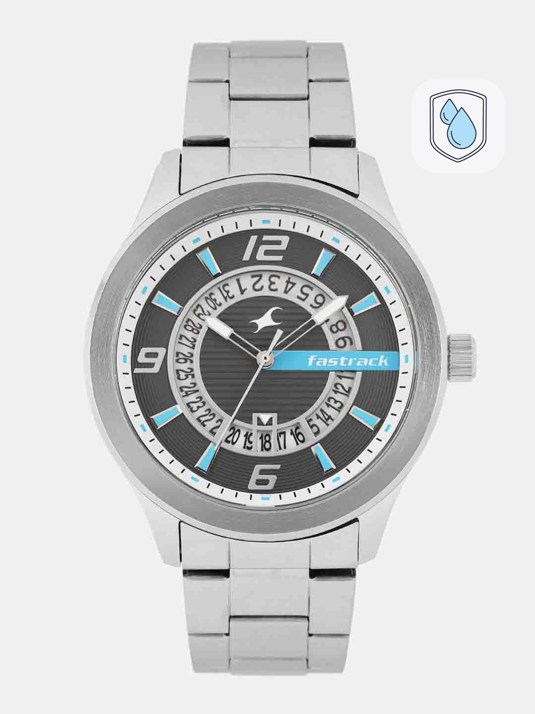 Buy Fastrack Men Charcoal Grey Analogue Watch 38050SM02 - Watches for ...