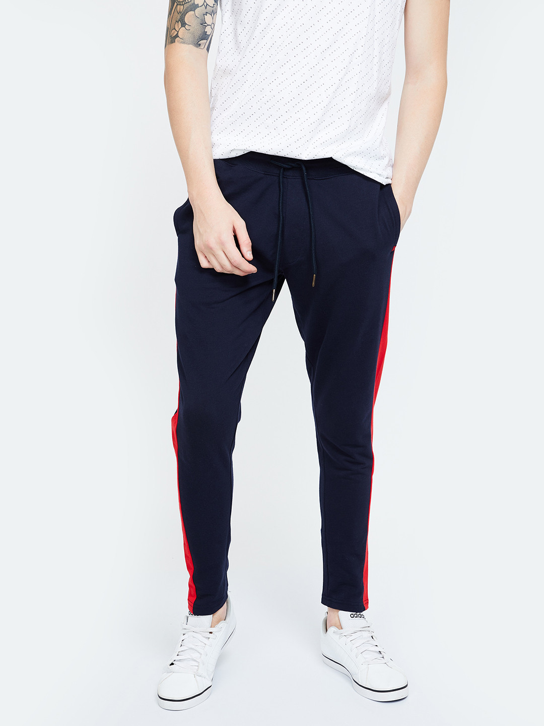 Buy Fame Forever By Lifestyle Men Navy Blue Track Pants - Track Pants ...