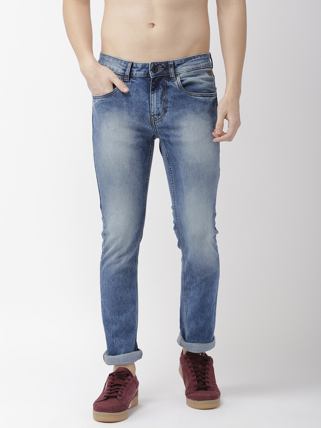 Buy Flying Machine Men Blue Jackson Skinny Fit Low Rise Clean Look ...