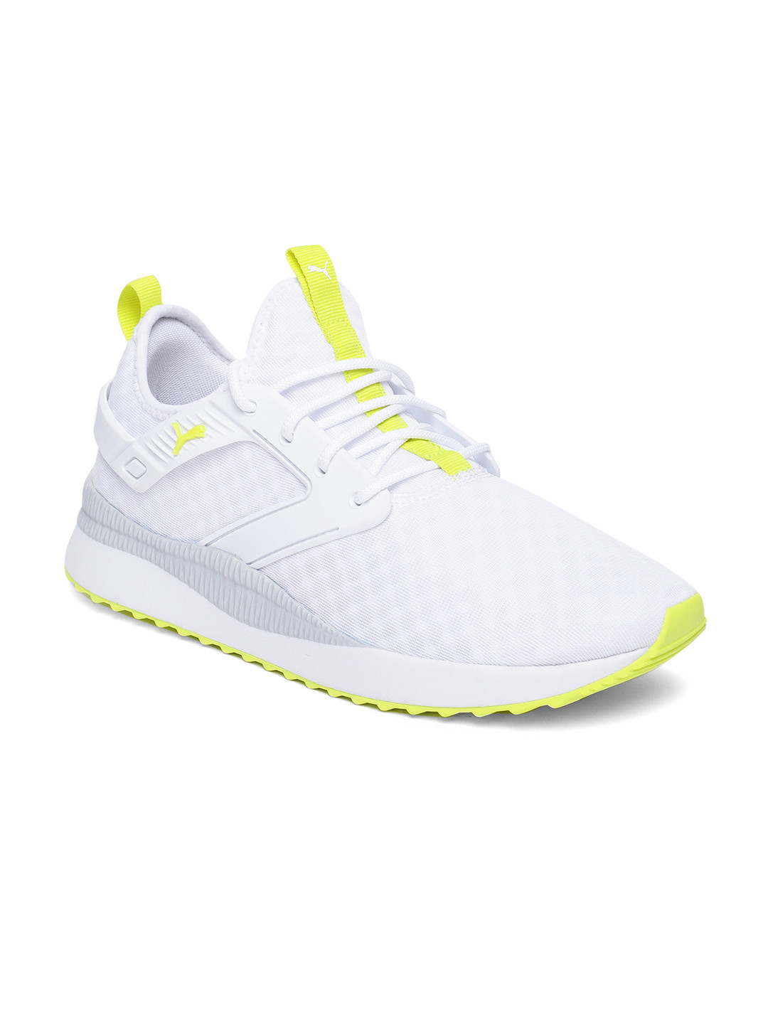 Buy Puma Unisex White Solid Pacer Next Excel Core Sneakers - Casual ...