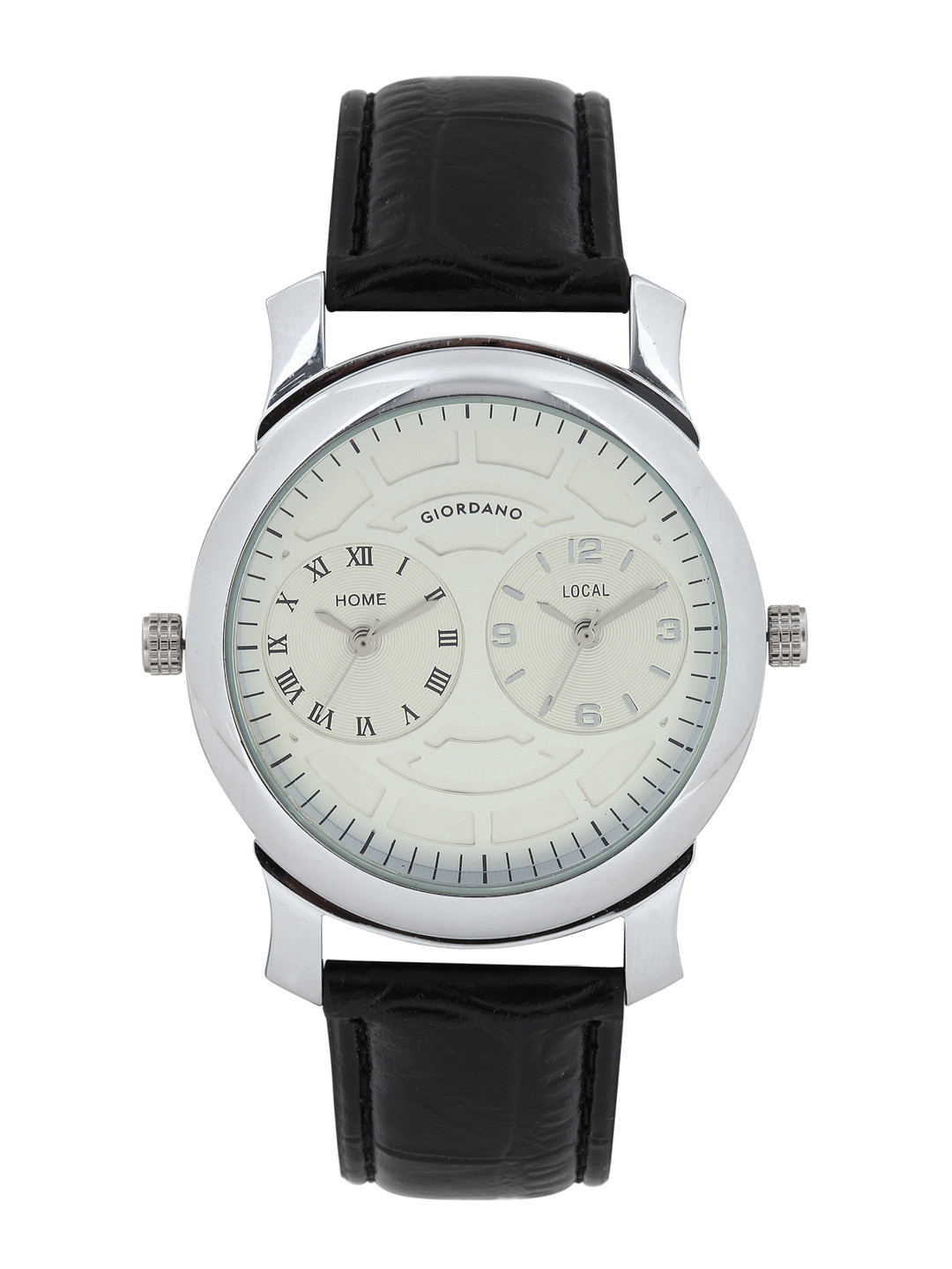 Buy GIORDANO Men Silver Toned Dual Dial Watch P10500 - Watches for Men ...
