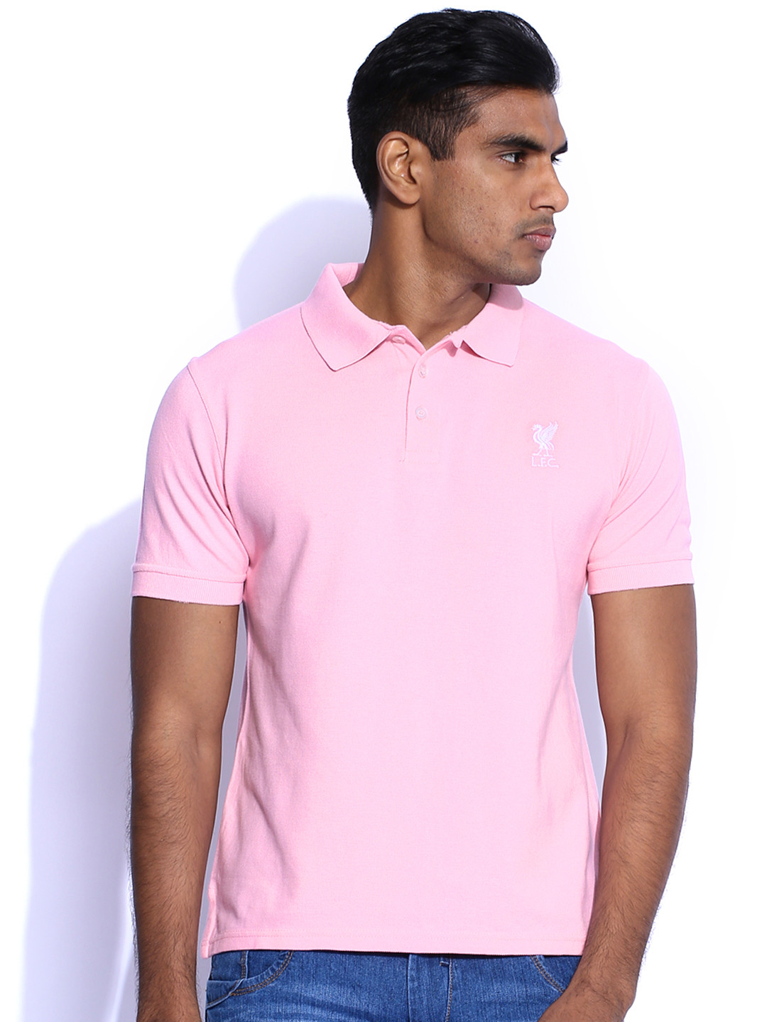 Buy Liverpool Football Club UK Pink Polo Pure Cotton T Shirt - Tshirts ...