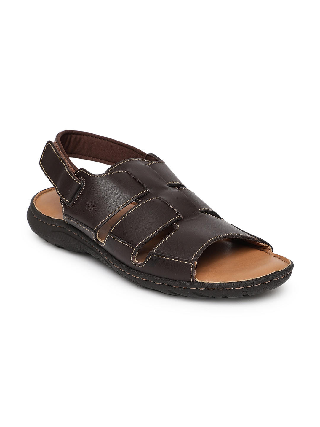 Buy Arrow Men Brown Leather Sandals - Sandals for Men 10164007 | Myntra