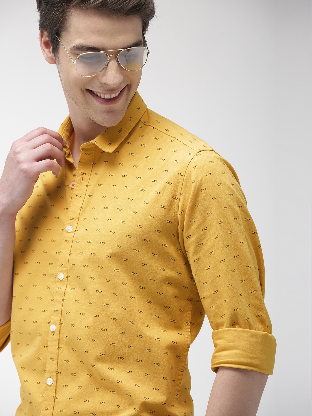 Buy Mast & Harbour Men Mustard Yellow Printed Casual Shirt - Shirts for ... Buy Mast & Harbour Men Mustard Yellow Printed Casual Shirt - Shirts for ...