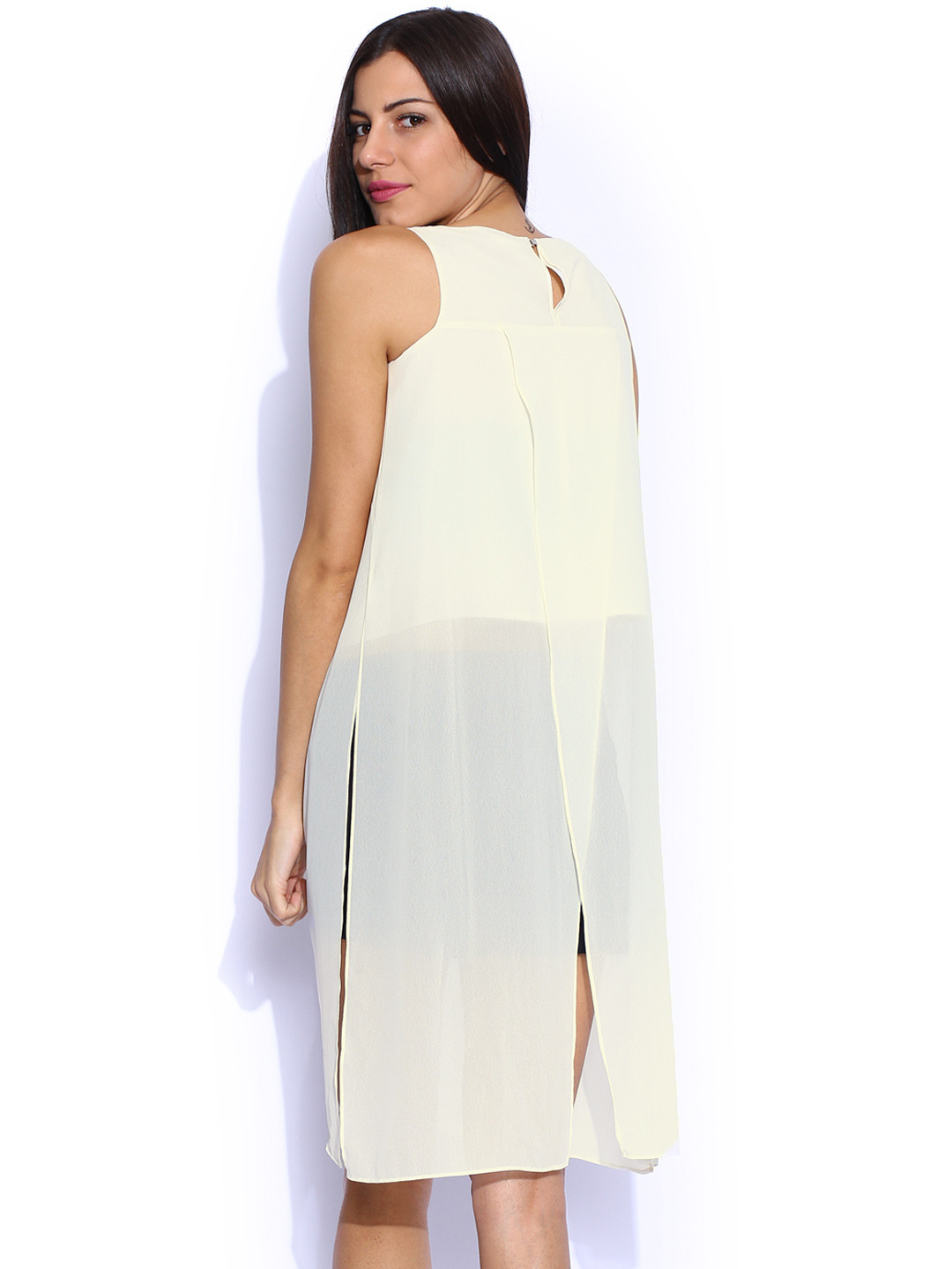 Buy ONLY White Sheer Layered Top - Tops for Women 1017699 | Myntra