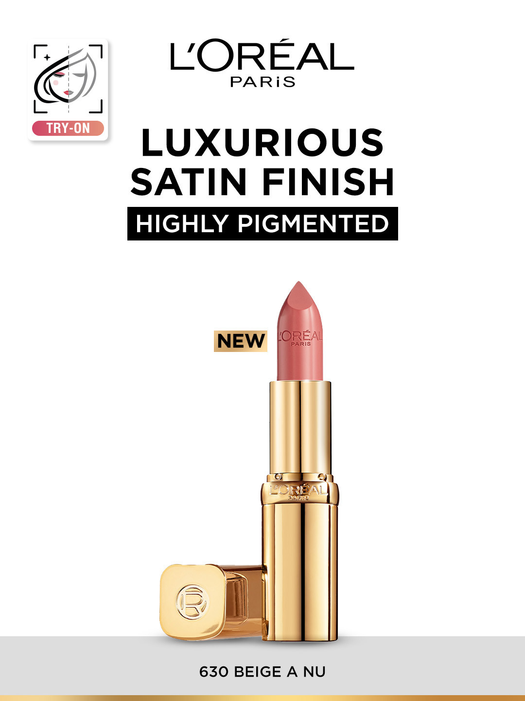 Buy LOreal Paris Color Riche Satin Lipstick 630 Beige A Nu - Lipstick ...