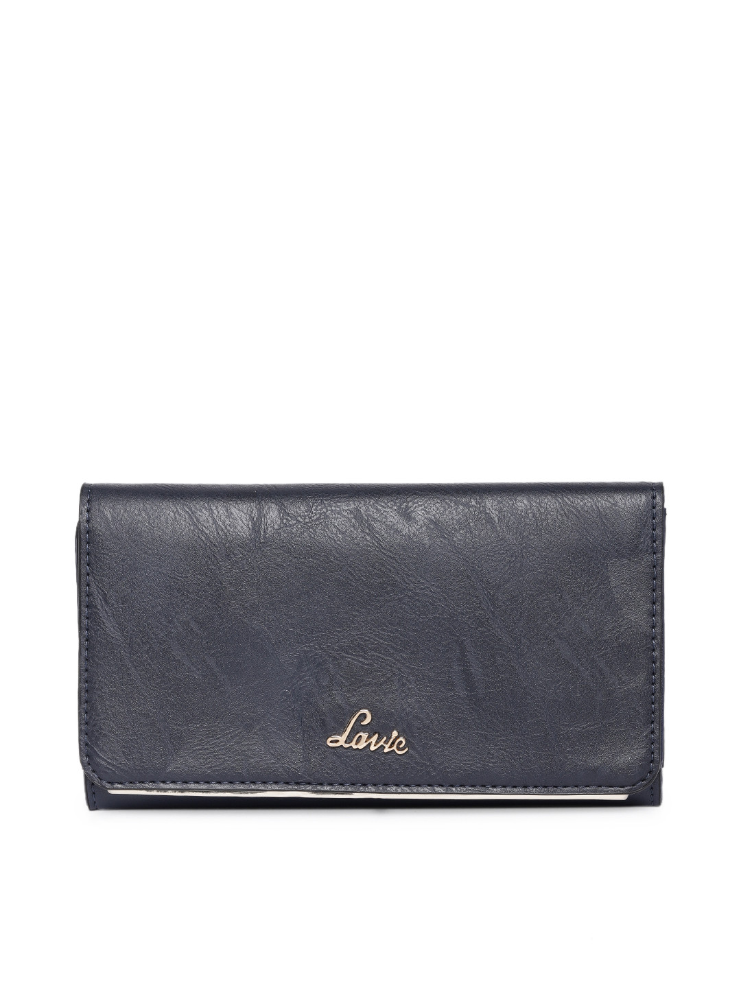 Buy Lavie Women Navy Blue Solid Three Fold Wallet - Wallets for Women ...