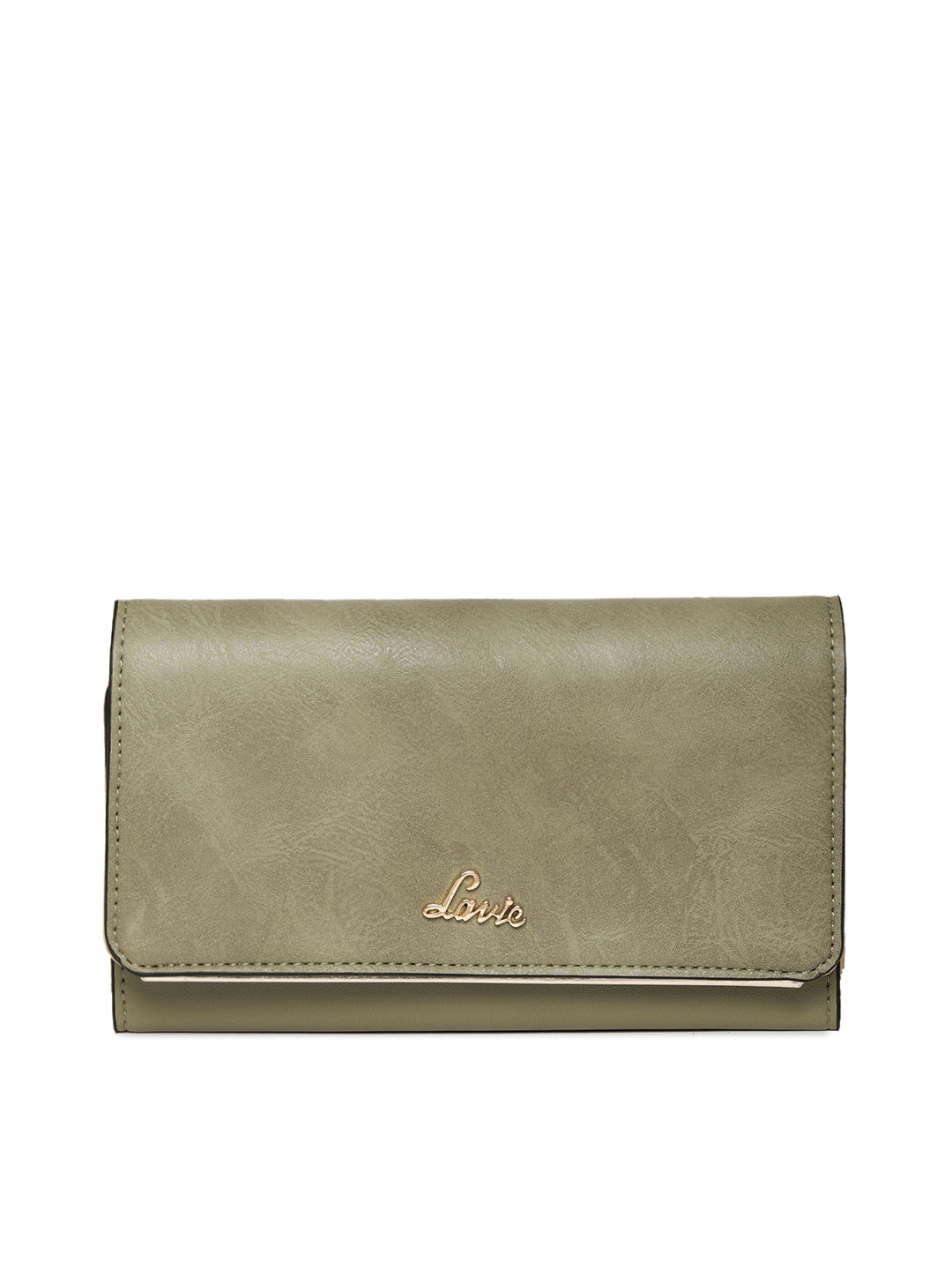Buy Lavie Women Olive Green Solid Three Fold Wallet - Wallets for Women ...