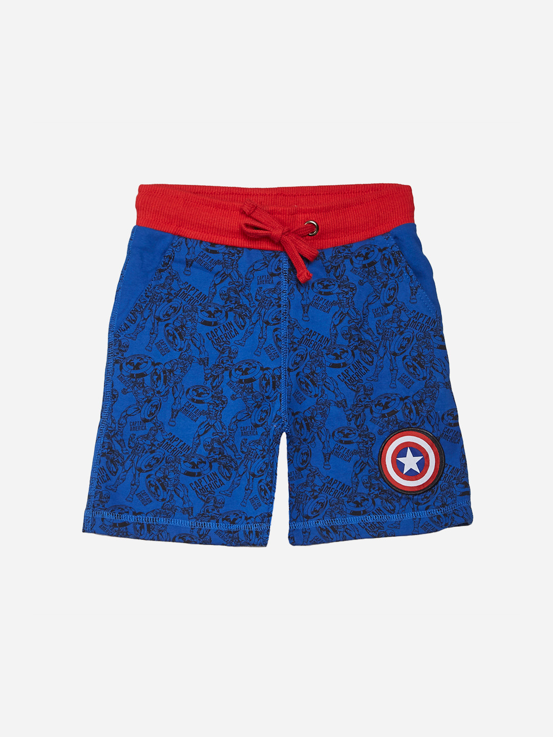 Buy CAPTAIN AMERICA Featured Blue Shorts For Boys - Shorts for Boys ...