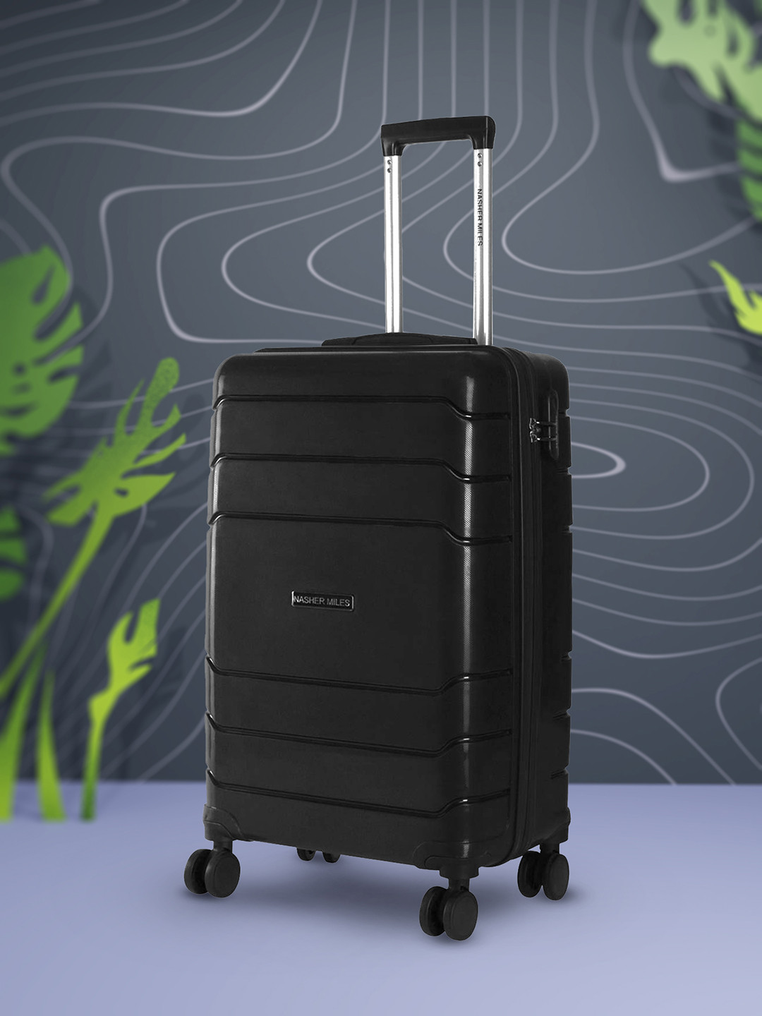 Buy Nasher Miles Lisbon Patterned Hard Sided Cabin Trolley Bag ...