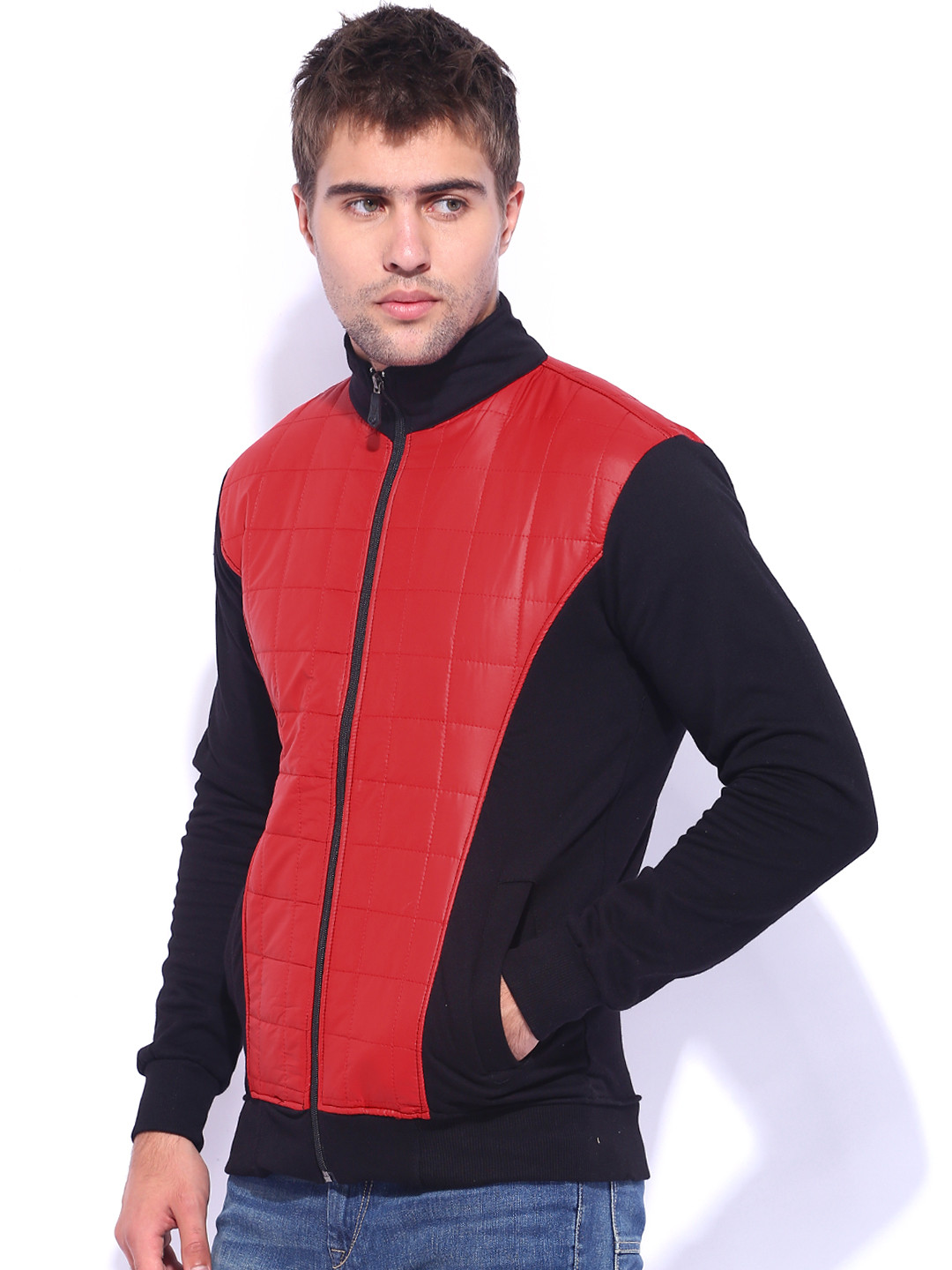 Buy Campus Sutra Black & Red Jacket - Jackets for Men 1022311 | Myntra