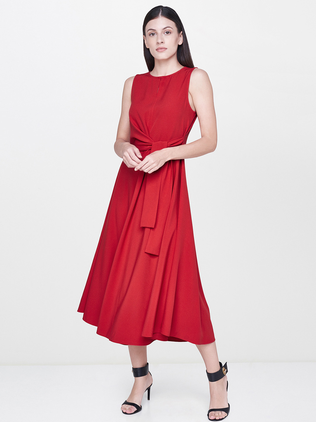 Buy AND Women Red Fit And Flare Dress - Dresses for Women 10233275 | Myntra