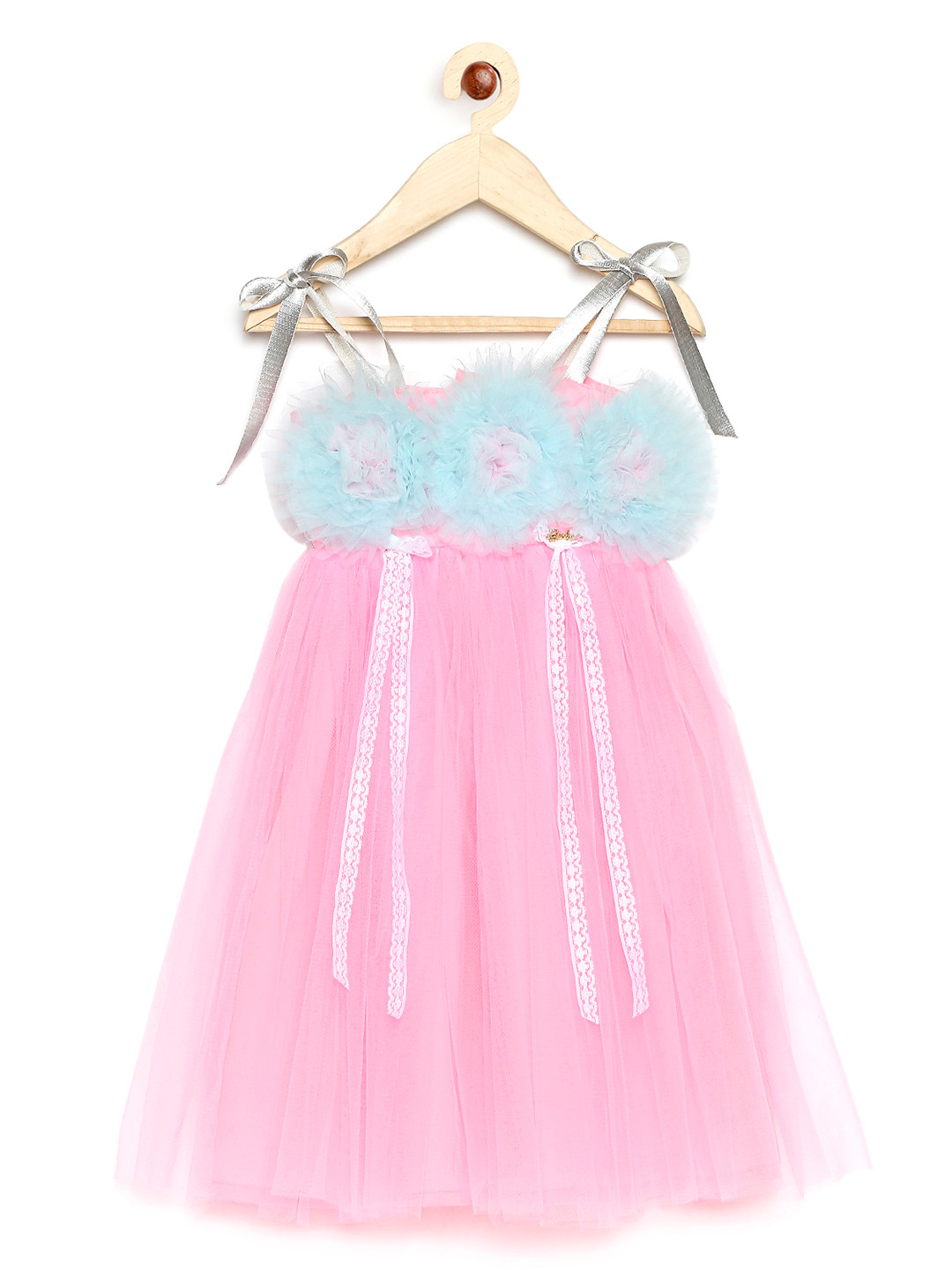 Buy Barbie By Many Frocks & Girls Pink & Blue Colourblocked A Line ...