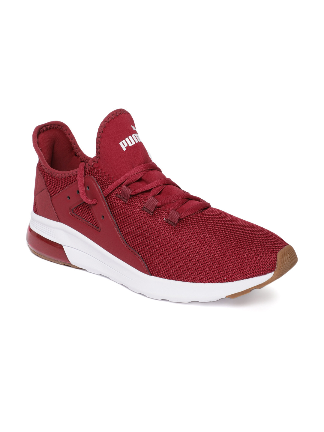 Buy Puma Unisex Maroon Solid Electron Street SoftFoam + Running Shoes ...