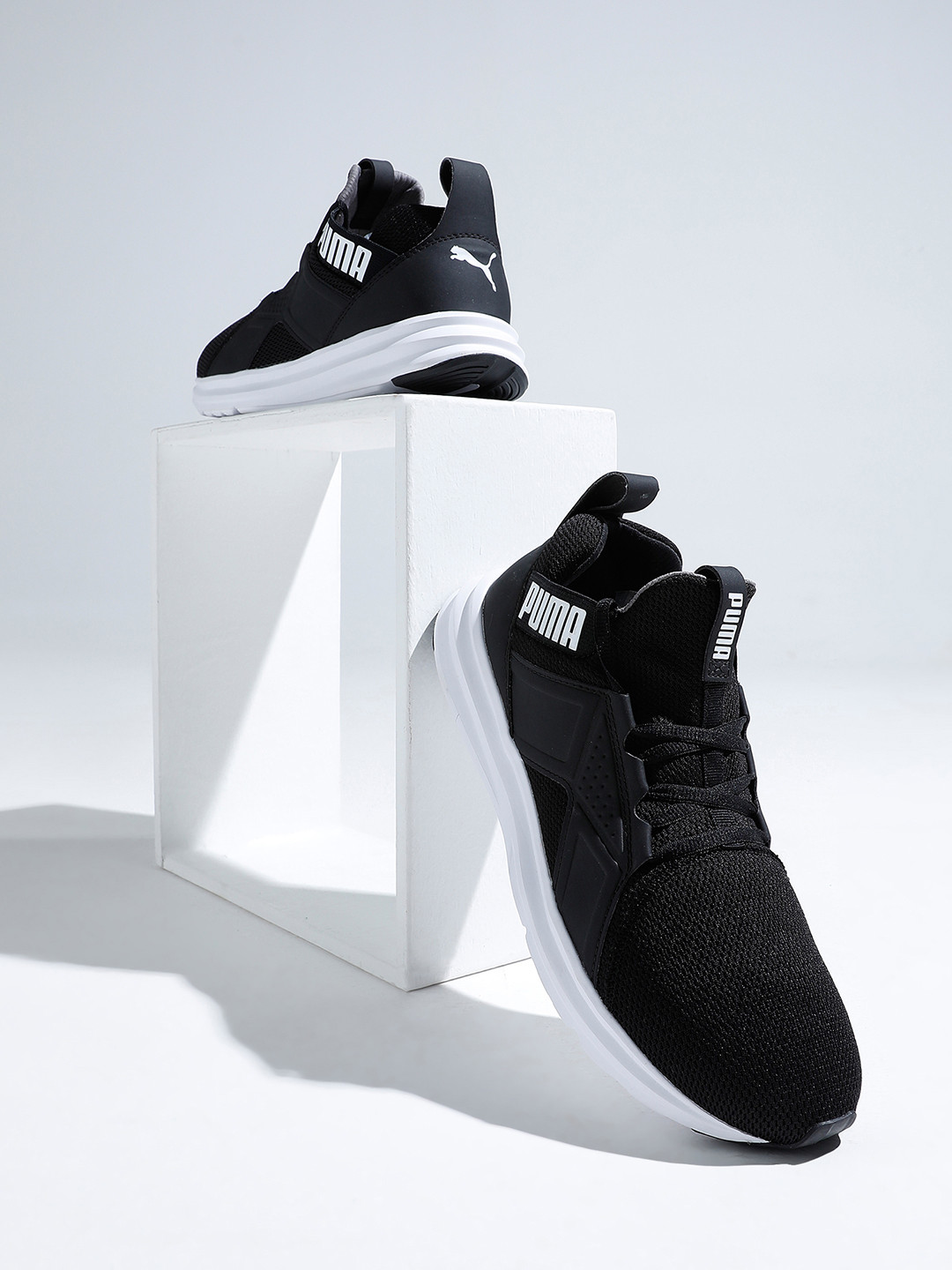 Buy Puma Men Black & White Enzo Sport IMEVA Running Shoes - Sports ...