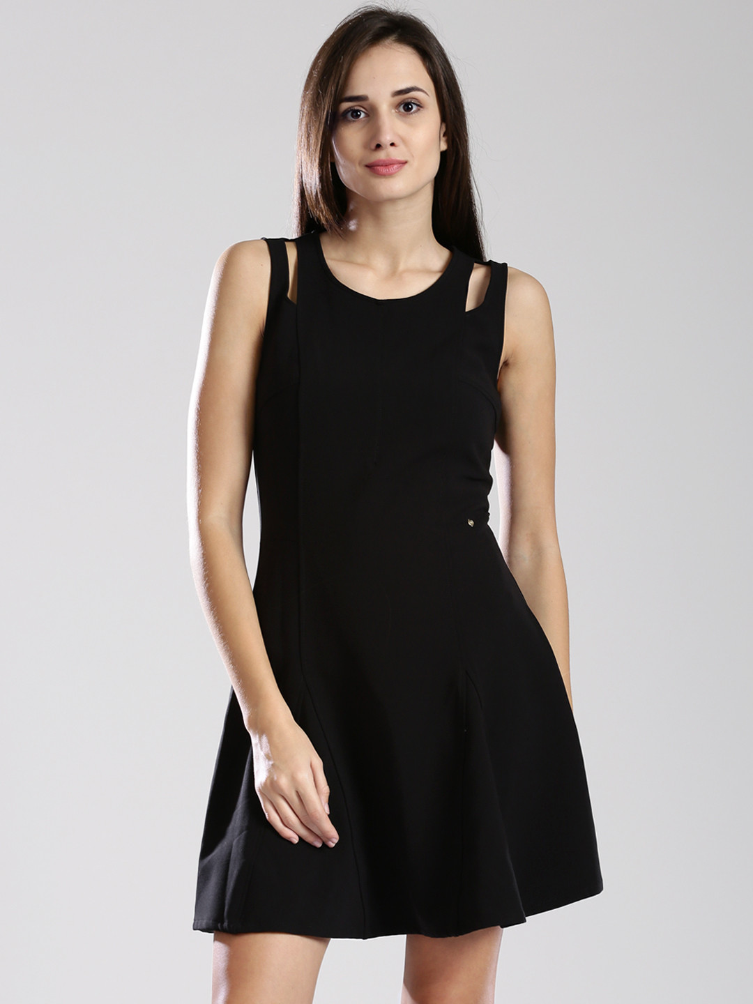 Buy GAS Black A Line Dress - Dresses for Women 1026600 | Myntra