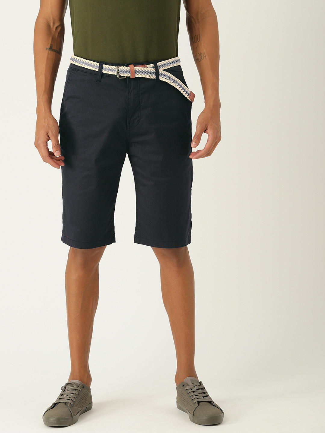 Buy ESPRIT Men Black Solid Relaxed Slim Fit Regular Shorts - Shorts for ...