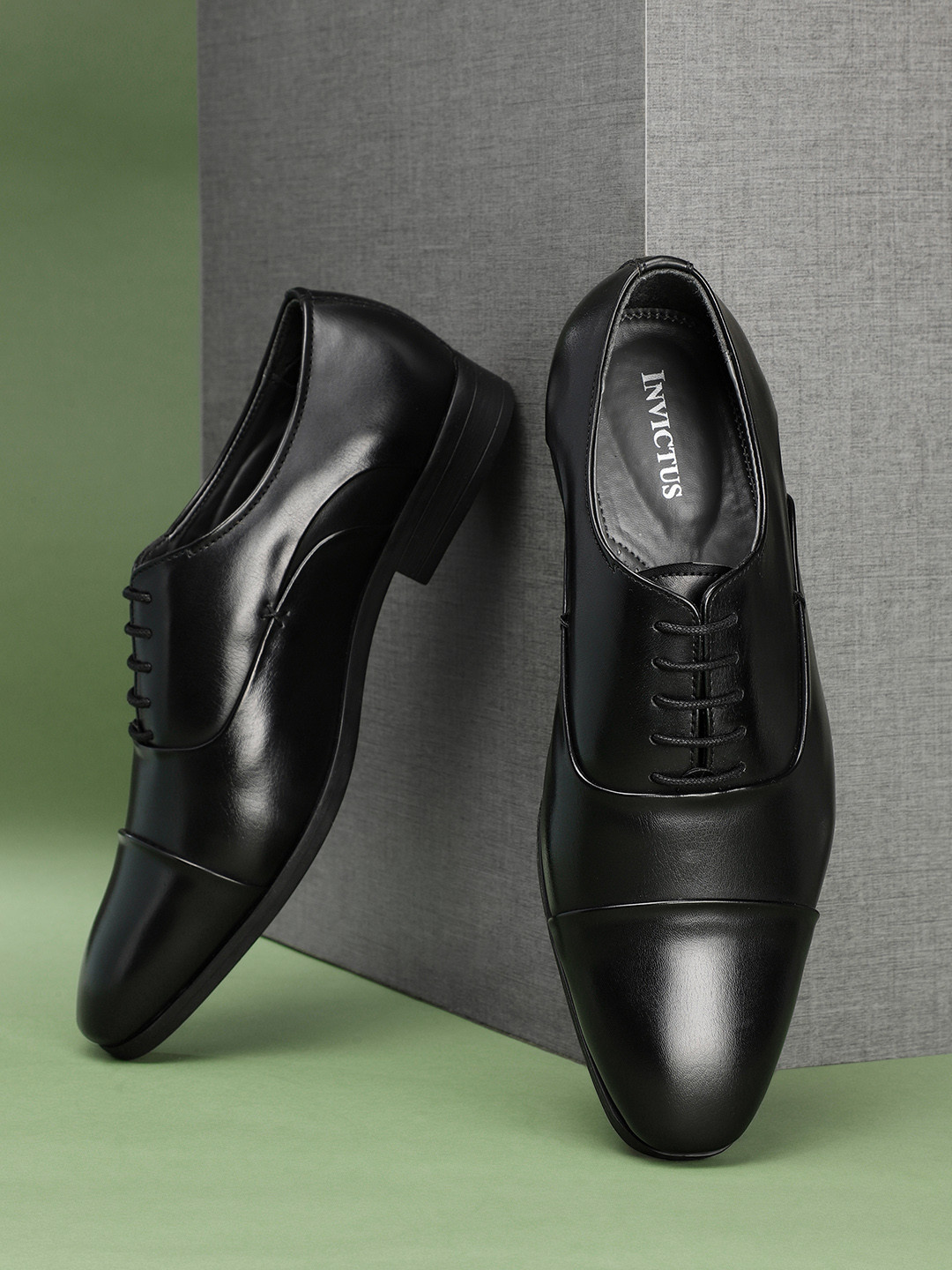 Buy INVICTUS Men Black Formal Oxford Shoes - Formal Shoes for Men ...
