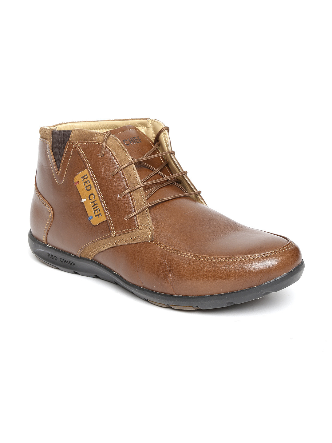 Buy Red Chief Men Brown Leather Boots - Boots for Men 1028793 | Myntra