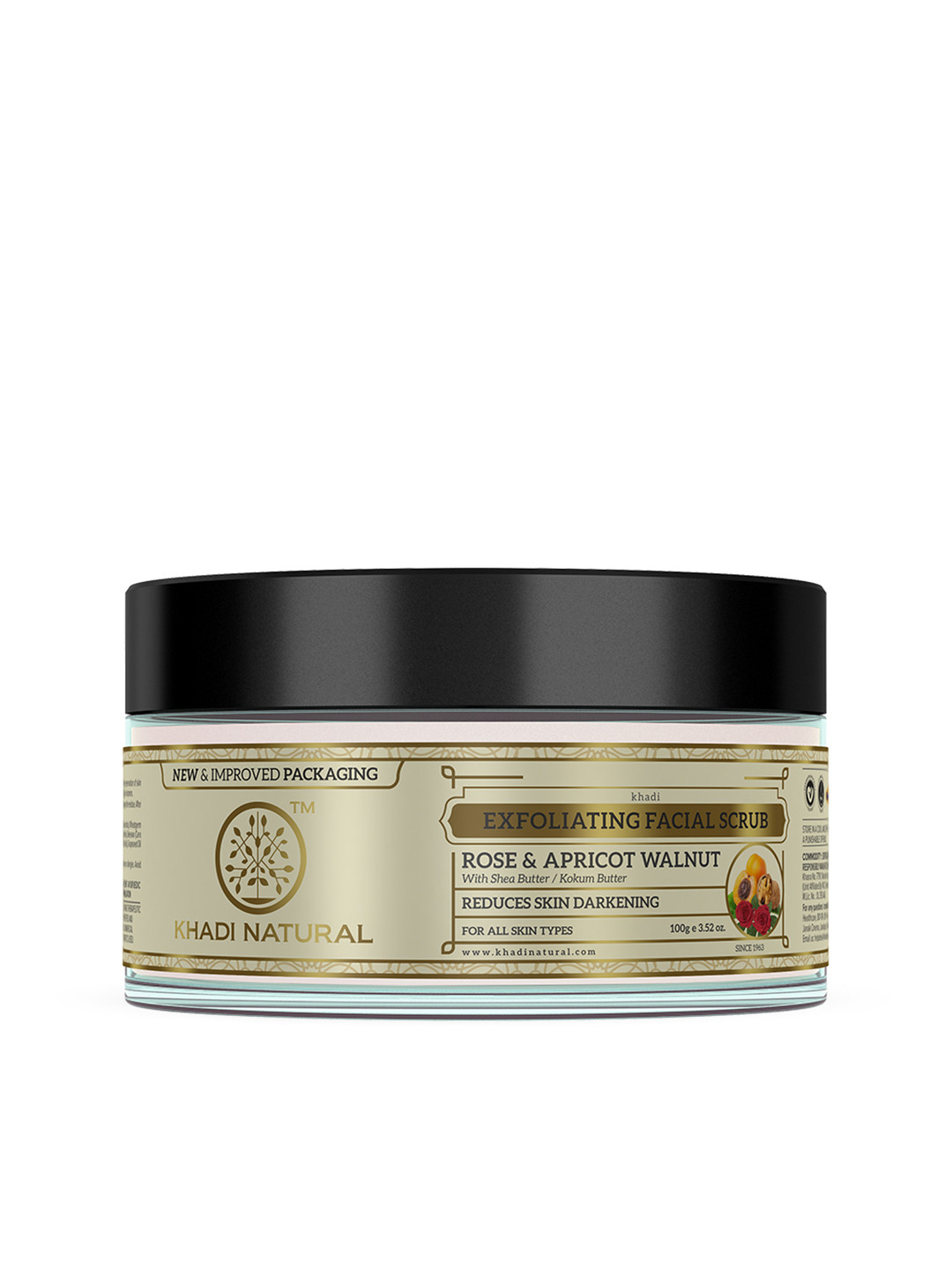 Buy Khadi Natural Rose & Apricot Walnut Facial Scrub To Reduce Wrinkles & Blackheads 100g - Face ...
