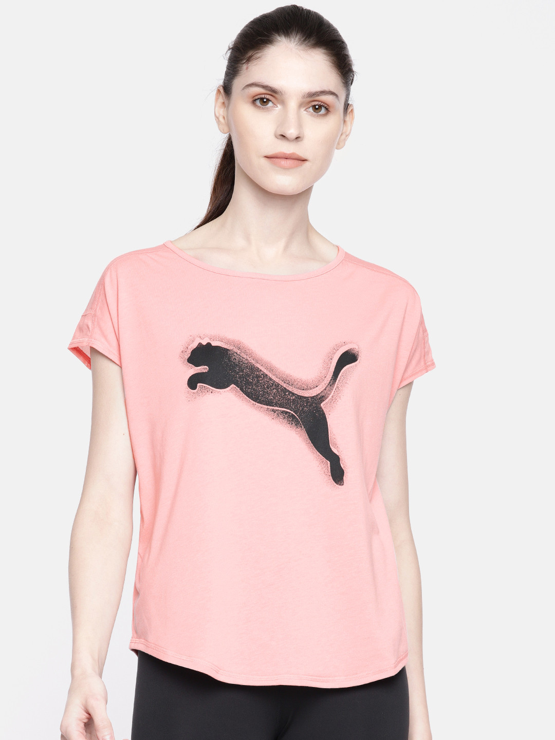 Buy Puma Women Pink Printed Dry CELL Round Neck T Shirt - Tshirts for ...