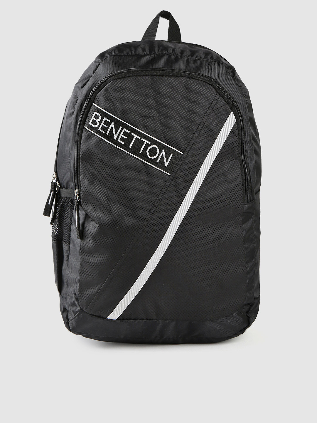 Buy United Colors Of Benetton Unisex Black Printed Laptop Backpack ...
