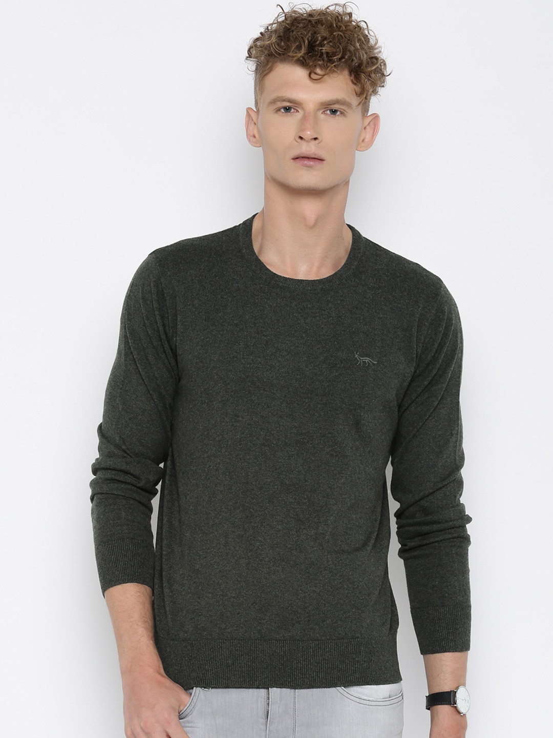 Buy Fox Charcoal Grey Sweater - Sweaters for Men 1032456 | Myntra