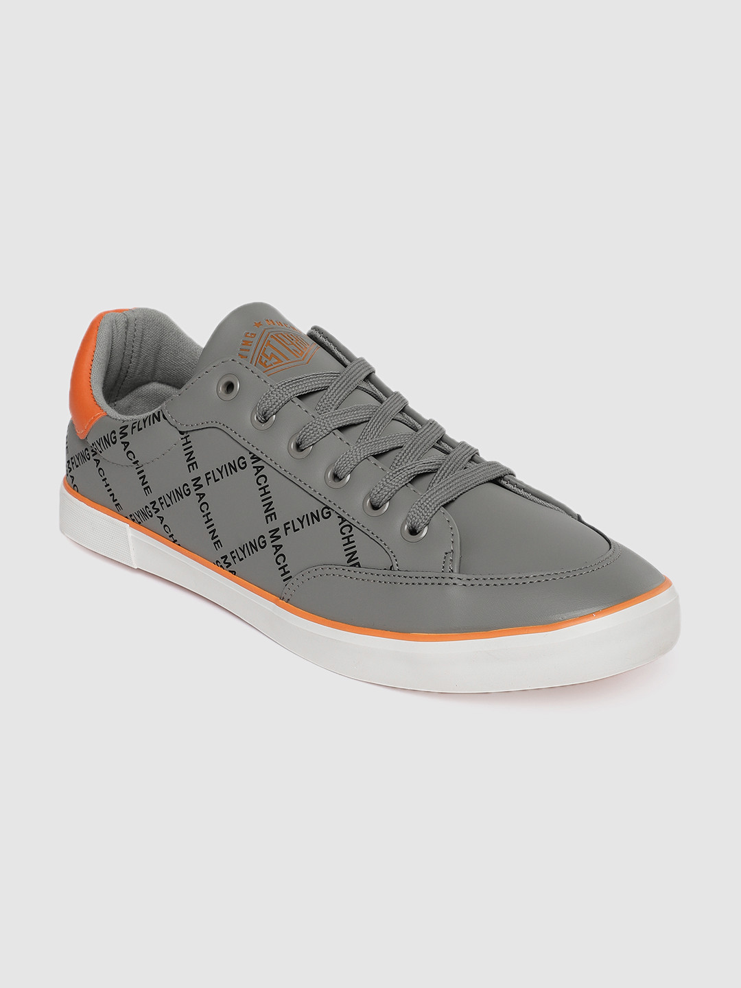 Buy Flying Machine Men Grey Printed Sneakers - Casual Shoes for Men ...
