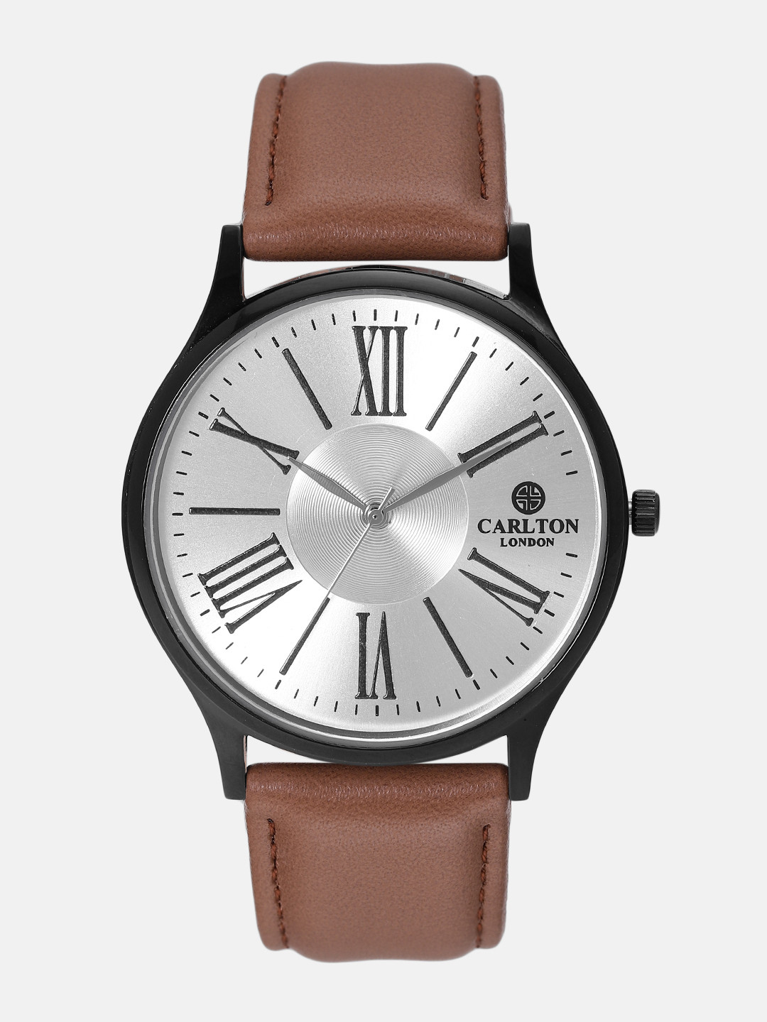 Buy Carlton London Men Silver Toned Analogue Watch CG035BSIB - Watches ...