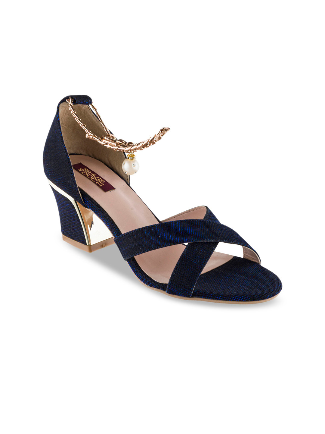 Buy SHUZ TOUCH Women Blue Solid Heels - Heels for Women 10335313 | Myntra