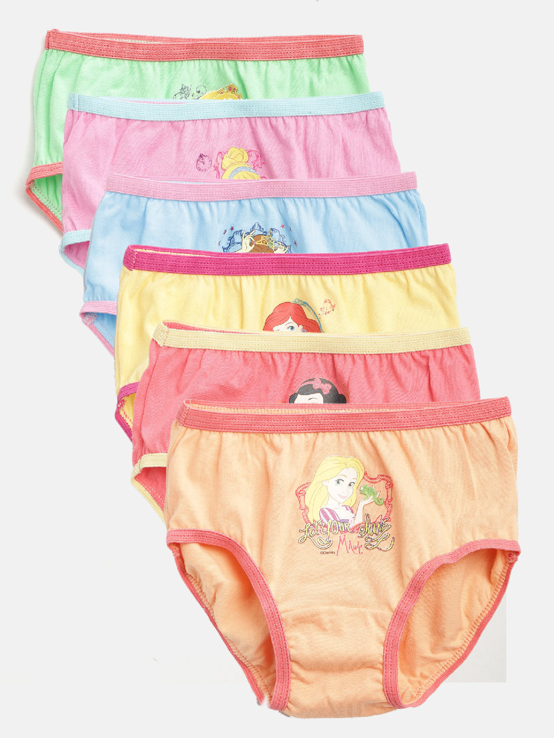 Buy Bodycare Girls Pack Of 6 Printed Briefs 922ABCDAB 75 - Briefs for ...