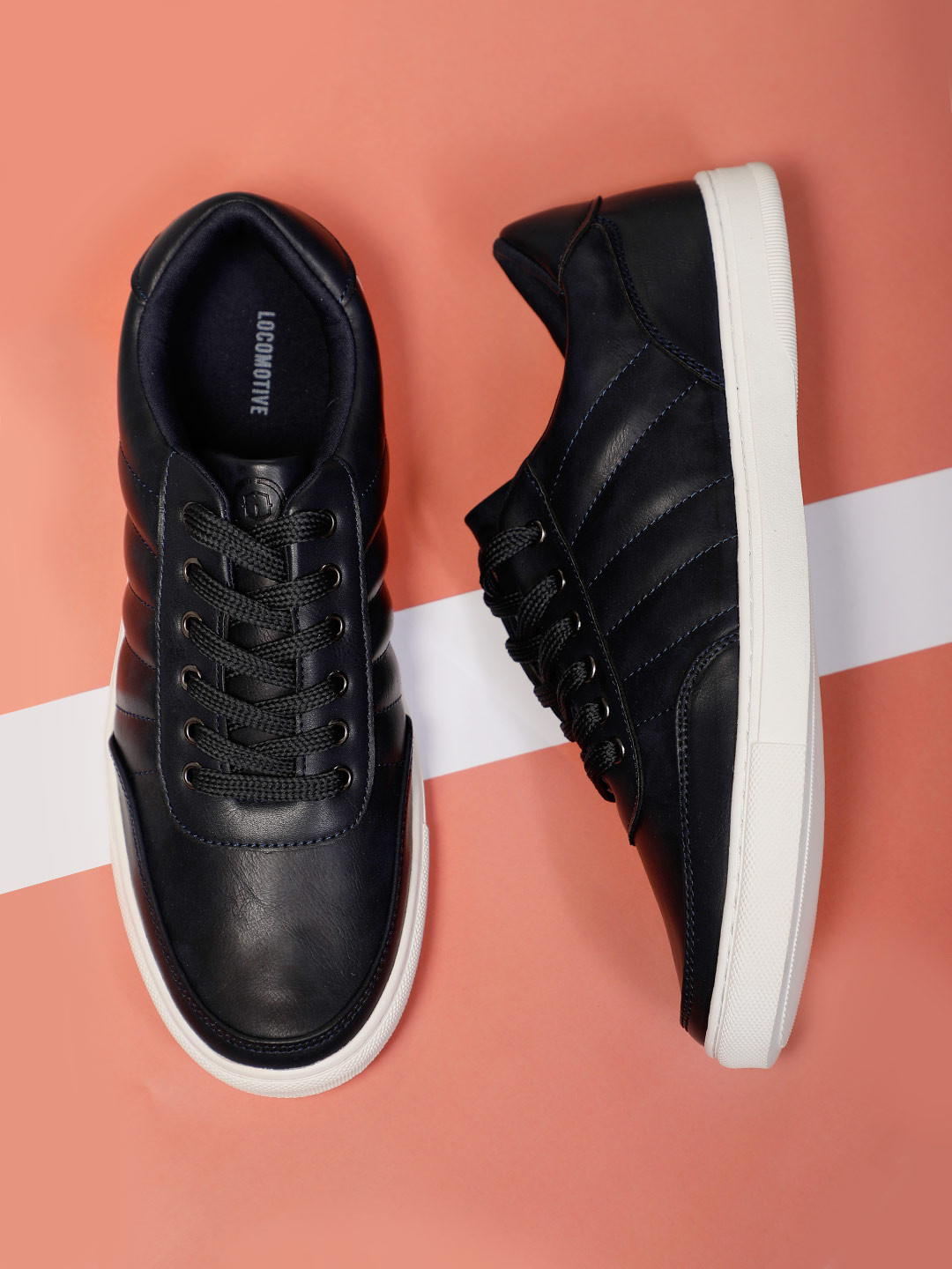 Buy LOCOMOTIVE Men Navy Blue Sneakers - Casual Shoes for Men 10361837 ...