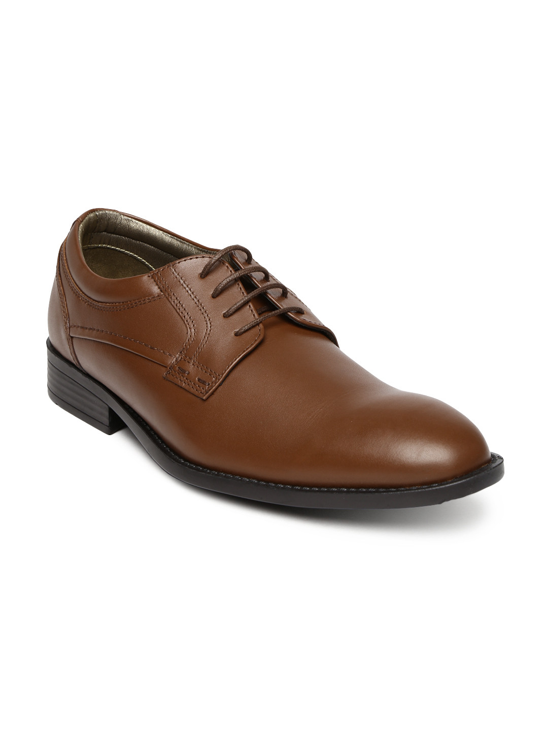 Buy Bata Men Brown Ambassador Leather Derby Formal Shoes - Formal Shoes ...