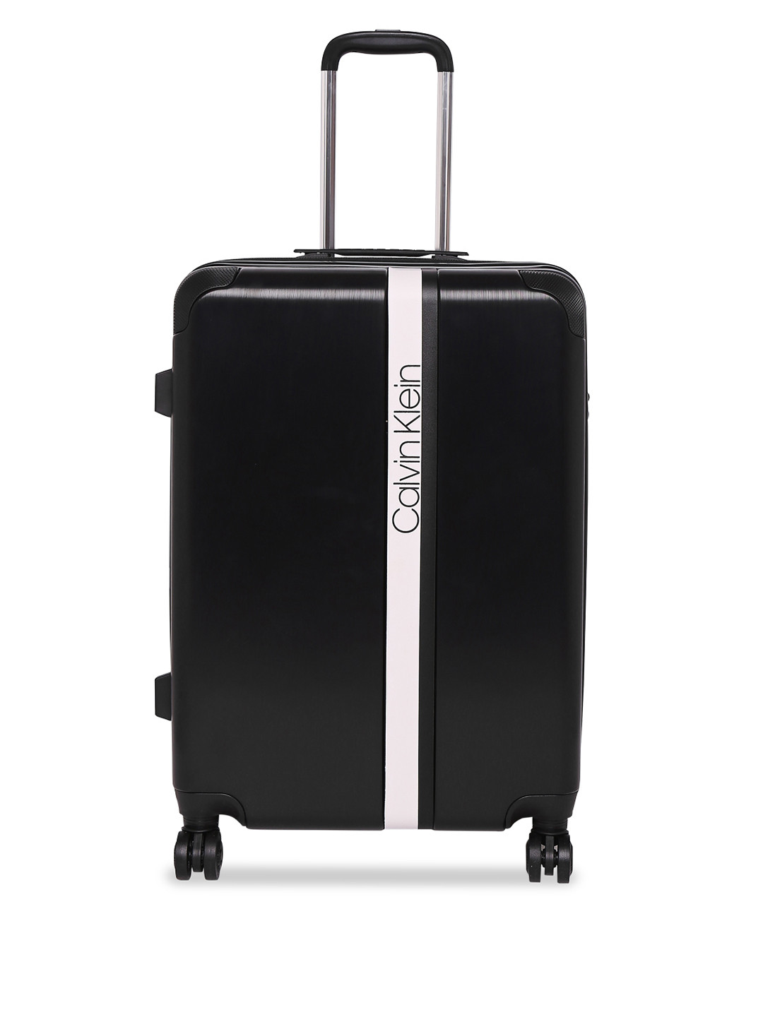 Buy Calvin Klein Black Solid Avenue Lanes Hard Sided Cabin Trolley ...