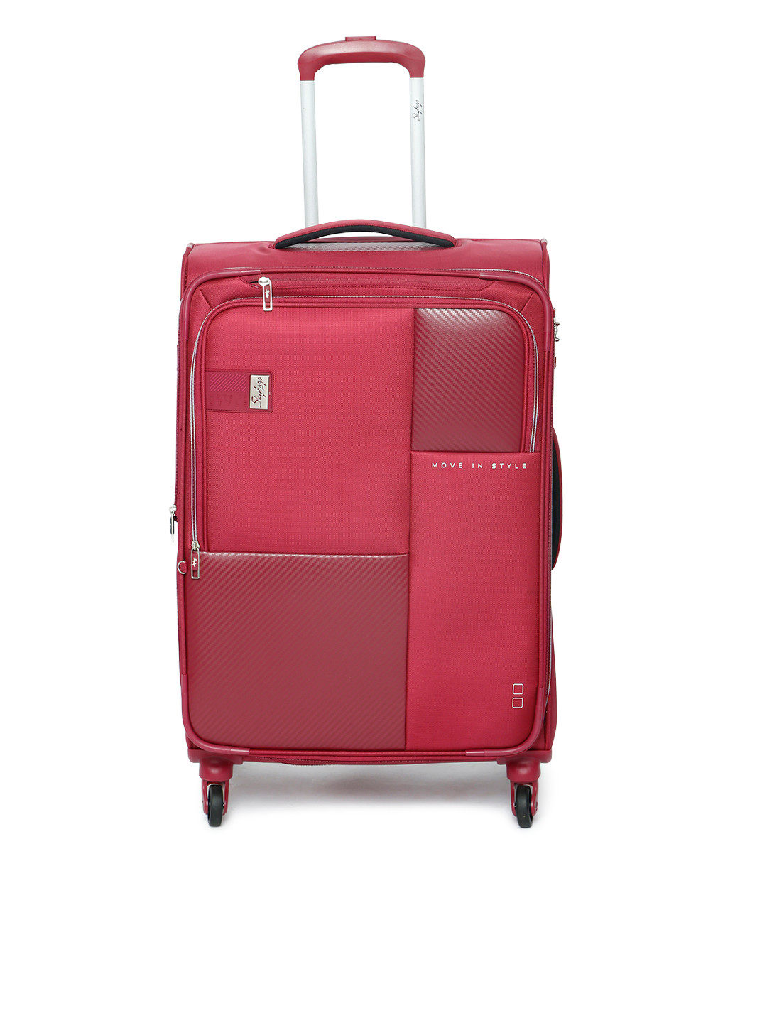 Buy Skybags Unisex Red Solid Cardinal Soft Sided Medium Trolley ...