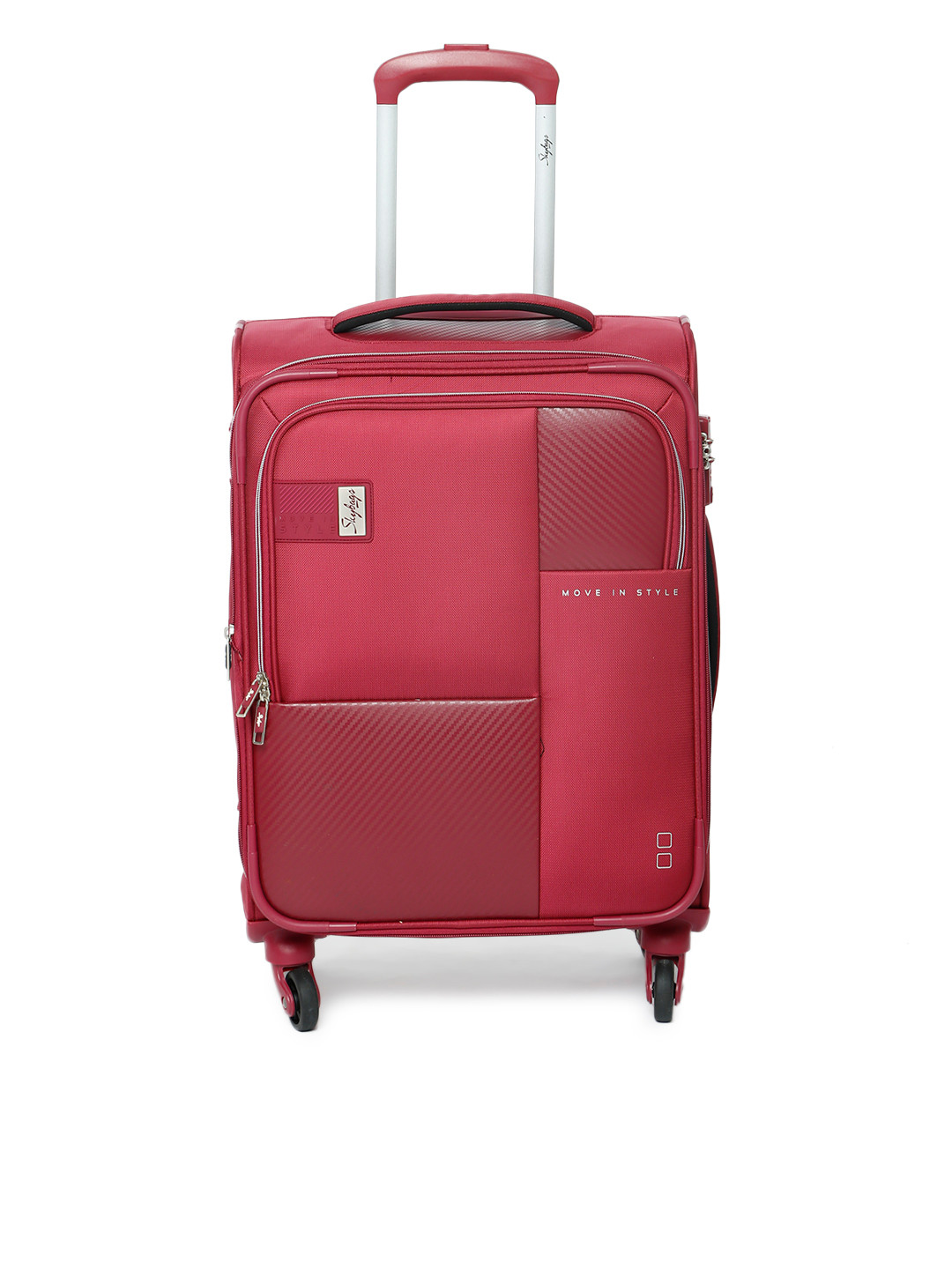 Buy Skybags Unisex Red Solid Cardinal Soft Sided Cabin Trolley Suitcase ...