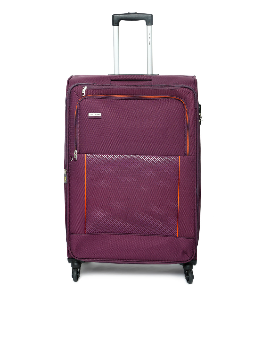 Buy Aristocrat Purple Solid Verrano Soft Sided Large Trolley Suitcase ...