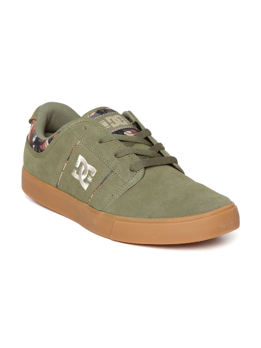 Buy DC Men Olive Green Suede Sneakers - Casual Shoes for Men 1037610 ...