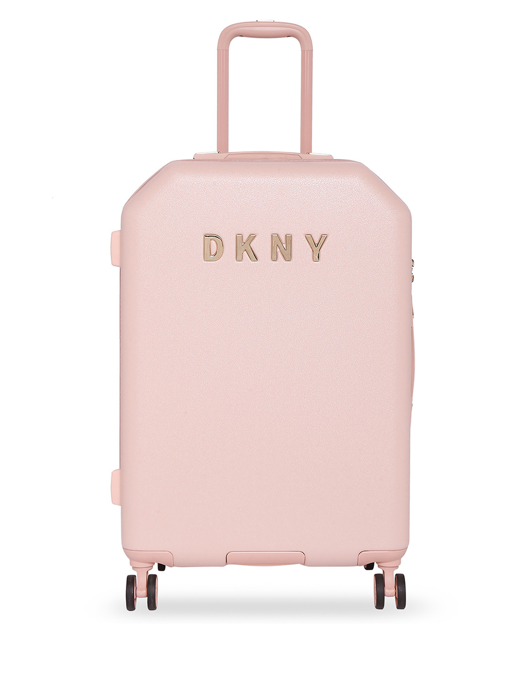 Buy DKNY ALLORE Pink Textured Allore Hard Sided Large Trolley Suitcase ...