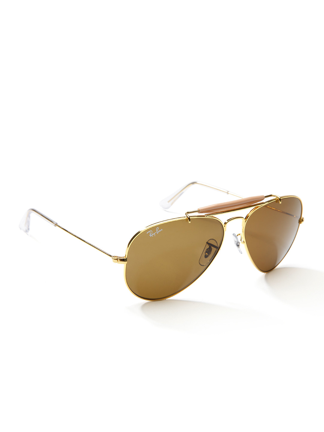 Buy RAY BAN Men UV Protected Brown Lens Pilot Sunglasses ...