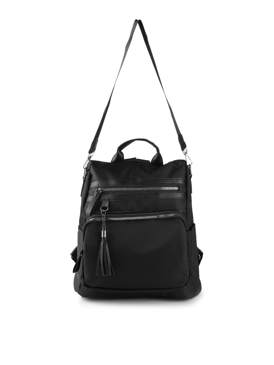 Buy Purple Crane Women Black Solid Waterproof Backpack - Backpacks for ...