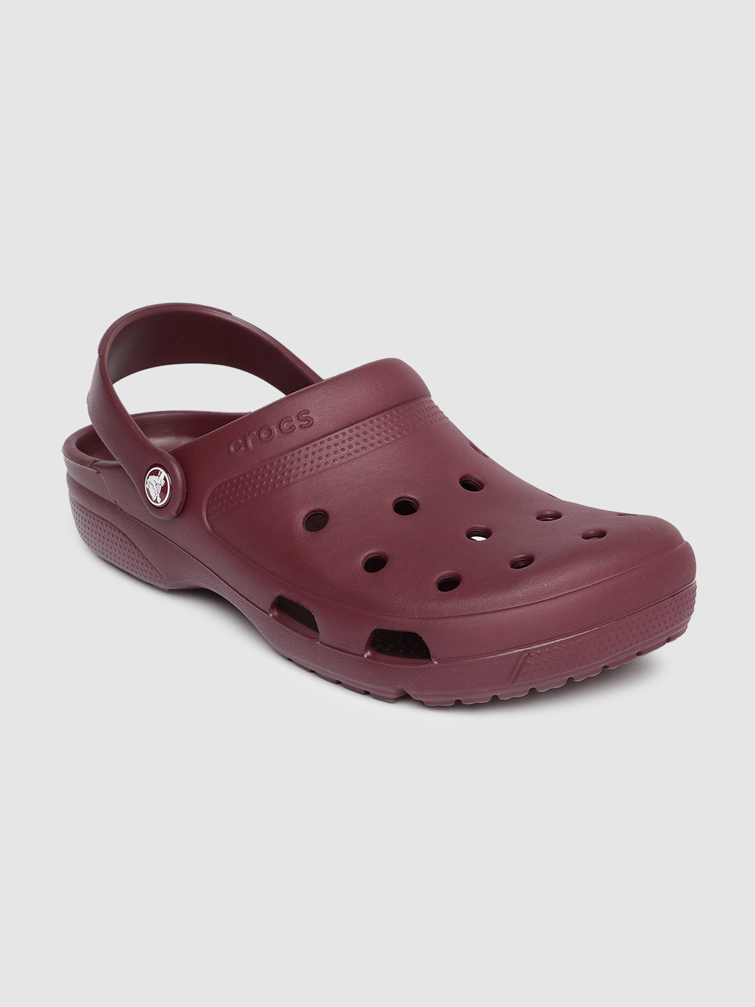 Buy Crocs Unisex Maroon Solid Coast Clogs - Flip Flops for Unisex ...