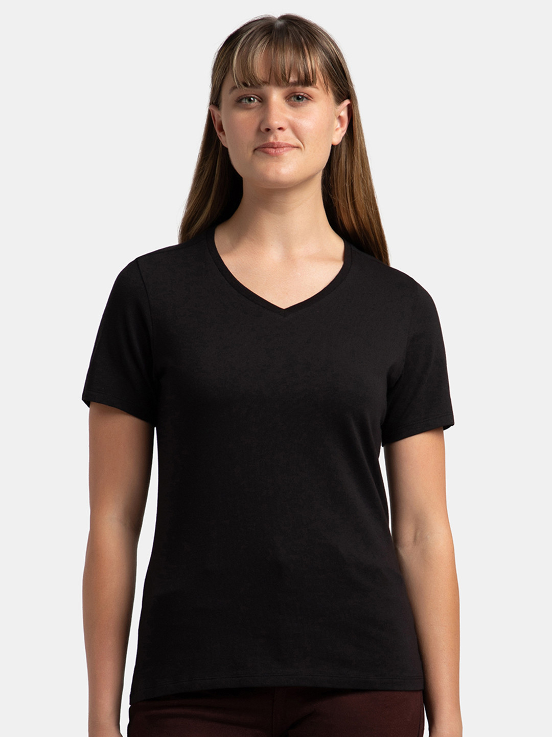 Buy Jockey Solid Super Combed Cotton Stretch Regular Fit Tshirt 1359 ...