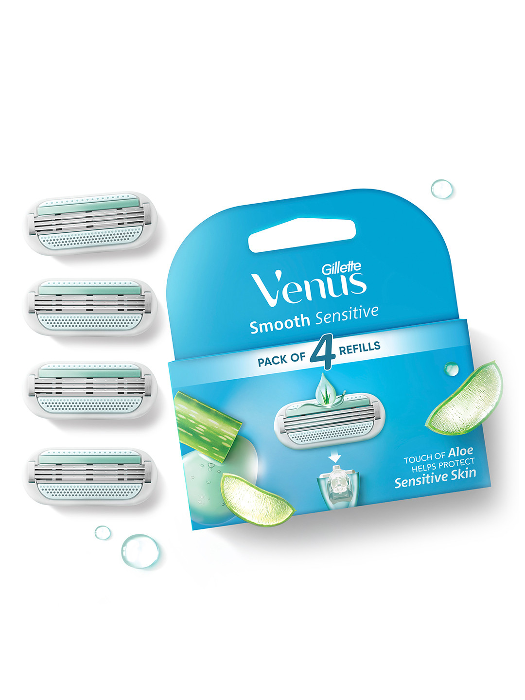 Buy Gillette Venus Women Set Of 4 Cartridges With Aloe Extracts ...