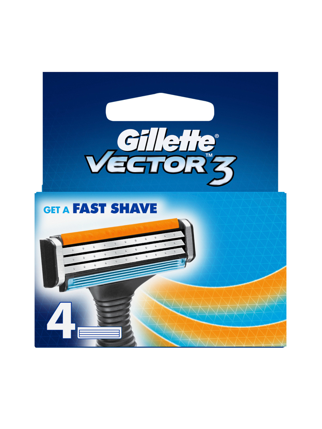 Buy Gillette Set Of 4 Vector 3 Shaving Razor Blades Cartridge - Razors ...
