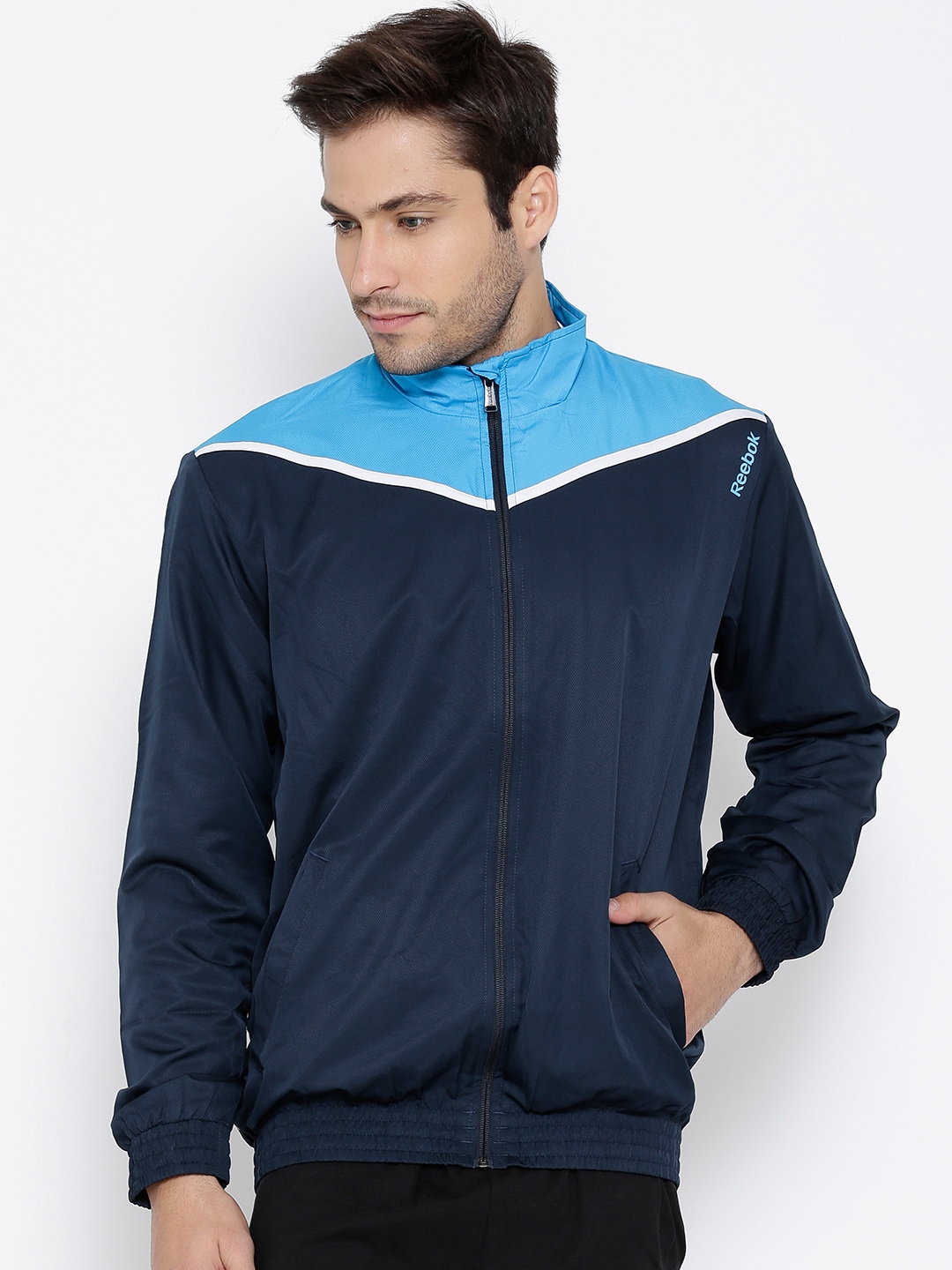 Buy Reebok Navy Sports Jacket - Jackets for Men 1044460 | Myntra