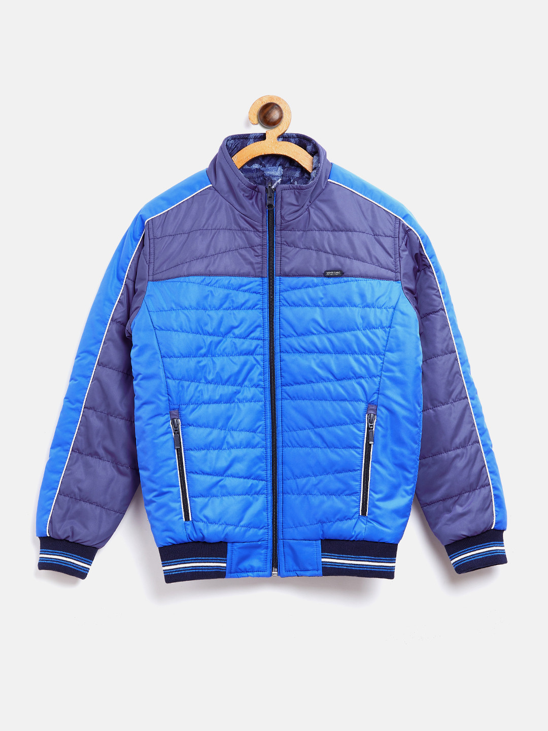 Buy Monte Carlo Boys Blue Reversible Bomber Jacket - Jackets for Boys ...