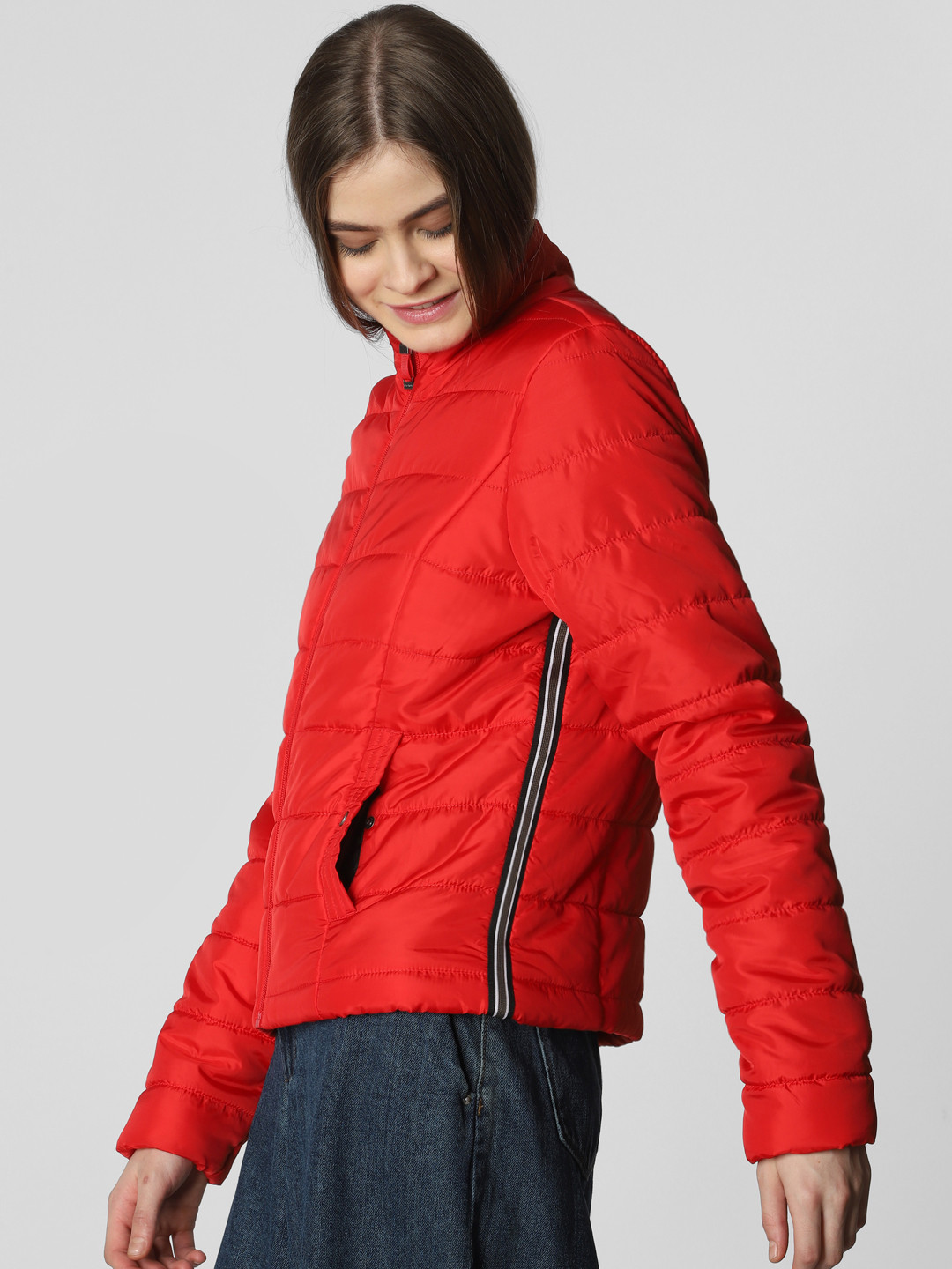 Buy Vero Moda Women Red Solid Jacket - Jackets for Women 10447182 | Myntra