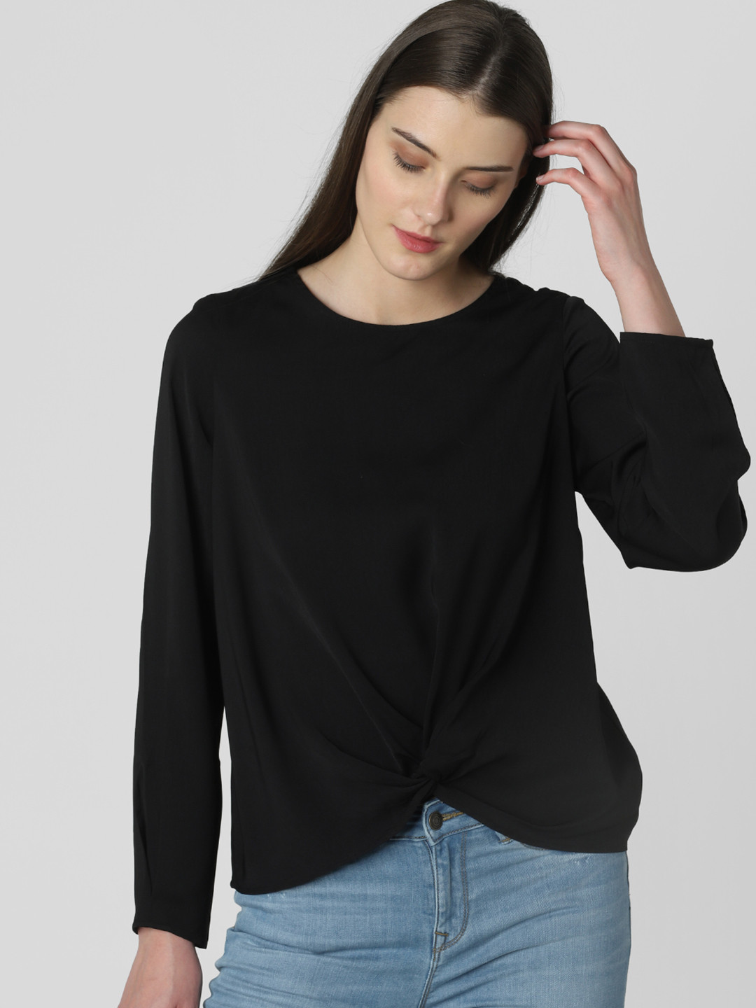 Buy Vero Moda Women Black Solid Top - Tops for Women 10447198 | Myntra