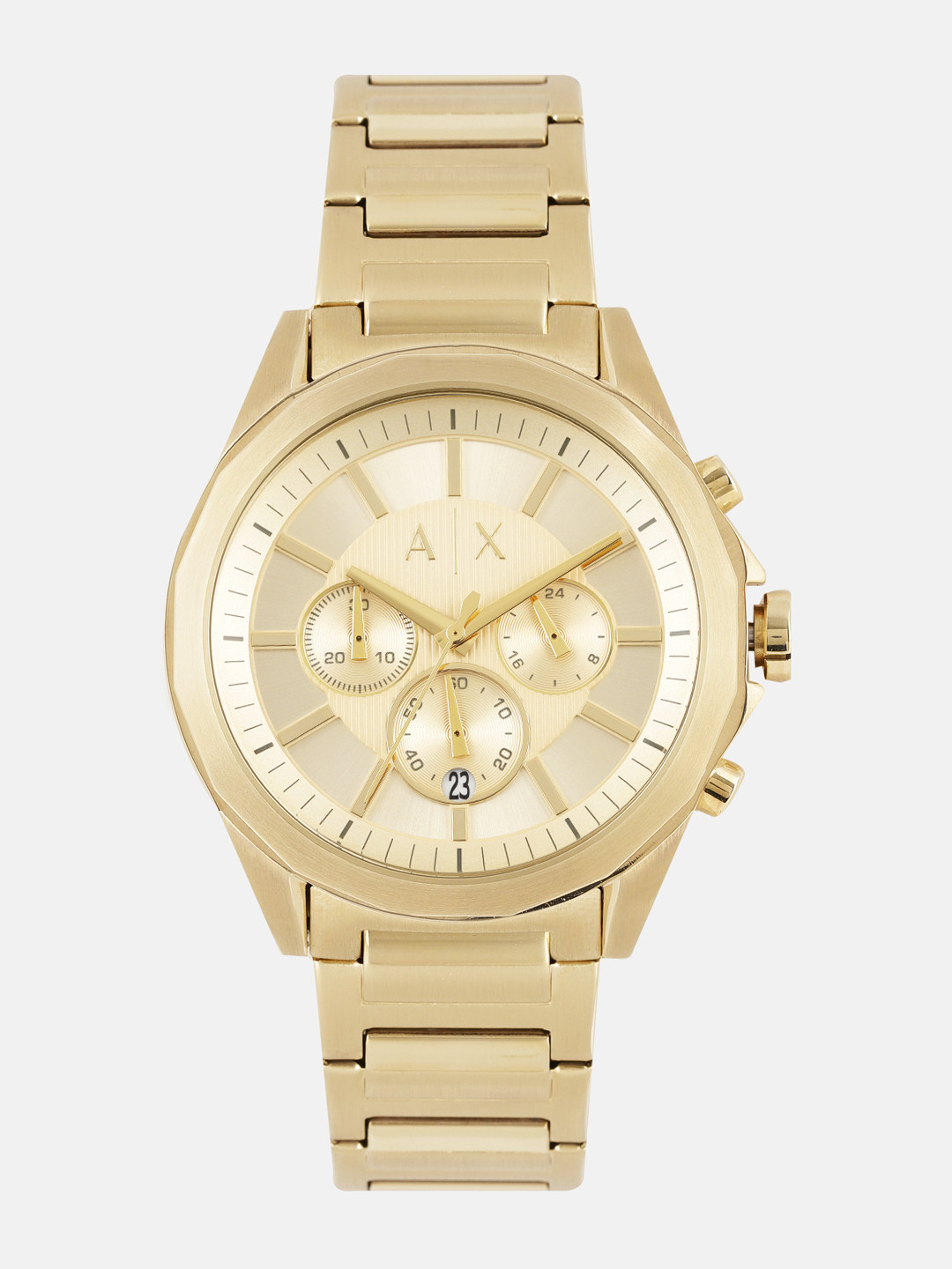 Buy Armani Exchange Men Gold Toned Analogue Watch AX2602 - Watches for ...